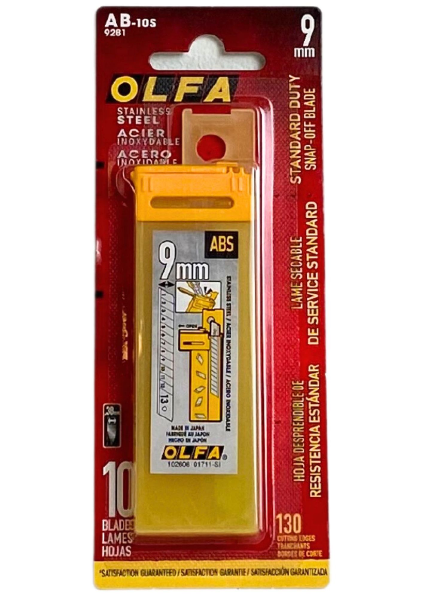 Innokem Oy | Olfa AB-10SB Rosteriterä 9 mm, 10 kpl